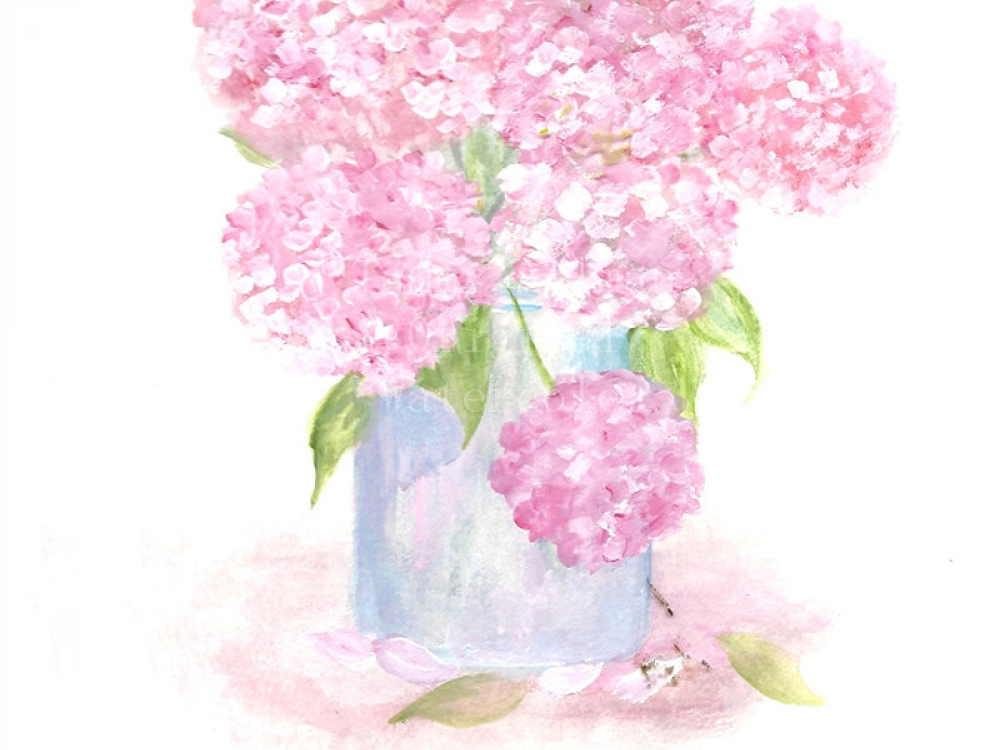 watercolour hydrangea