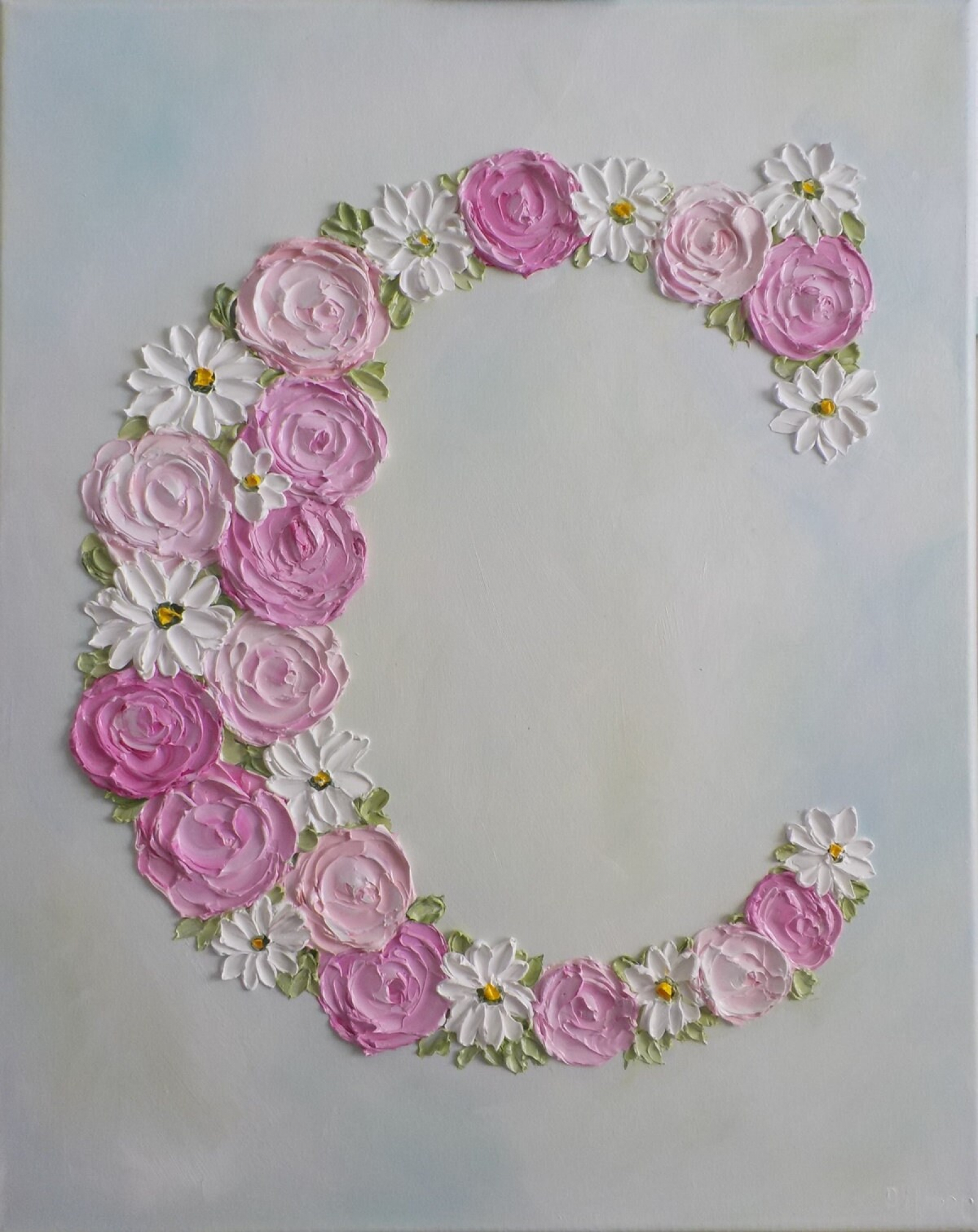 Nursery Initial Impasto Painting, Baby Name Letter Painting, | Kenzie's ...