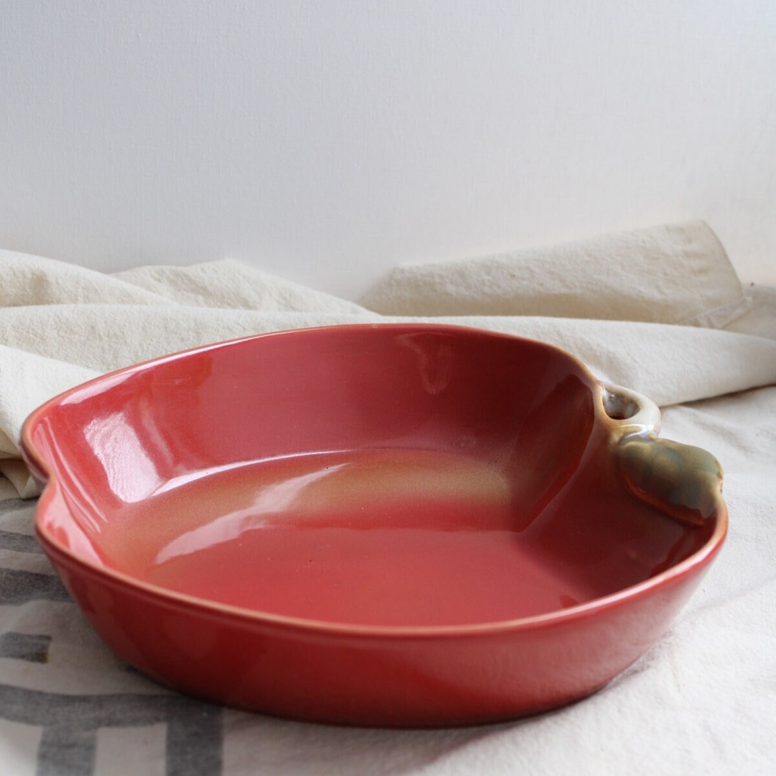 Vintage Large Apple Ceramic Bowl/ Apple Bowl/ Farmhouse Decor/ Apple K ...